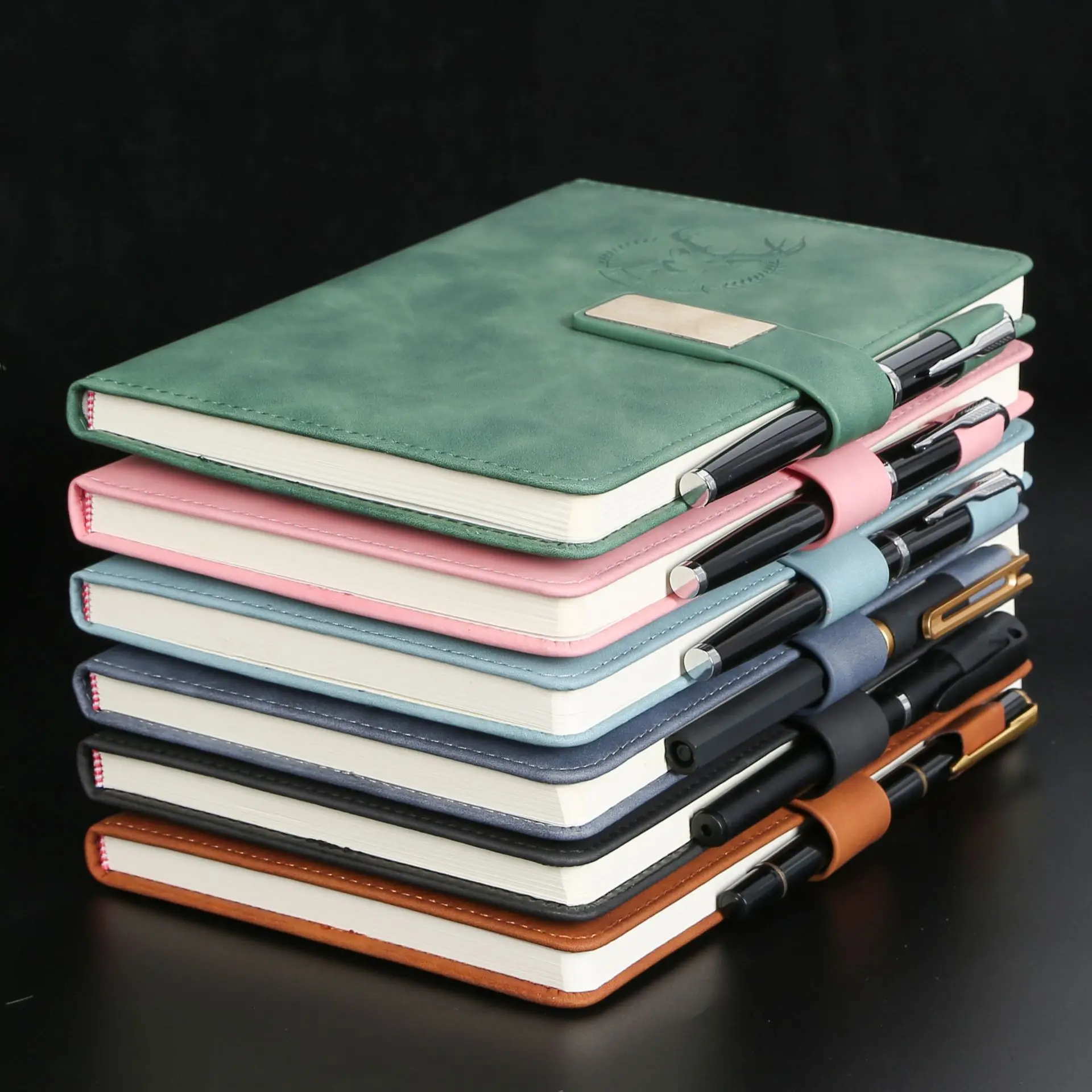 Wholesale Notebook A5 Lamba Belt Buckle Fixed Notepad Business Leather ...