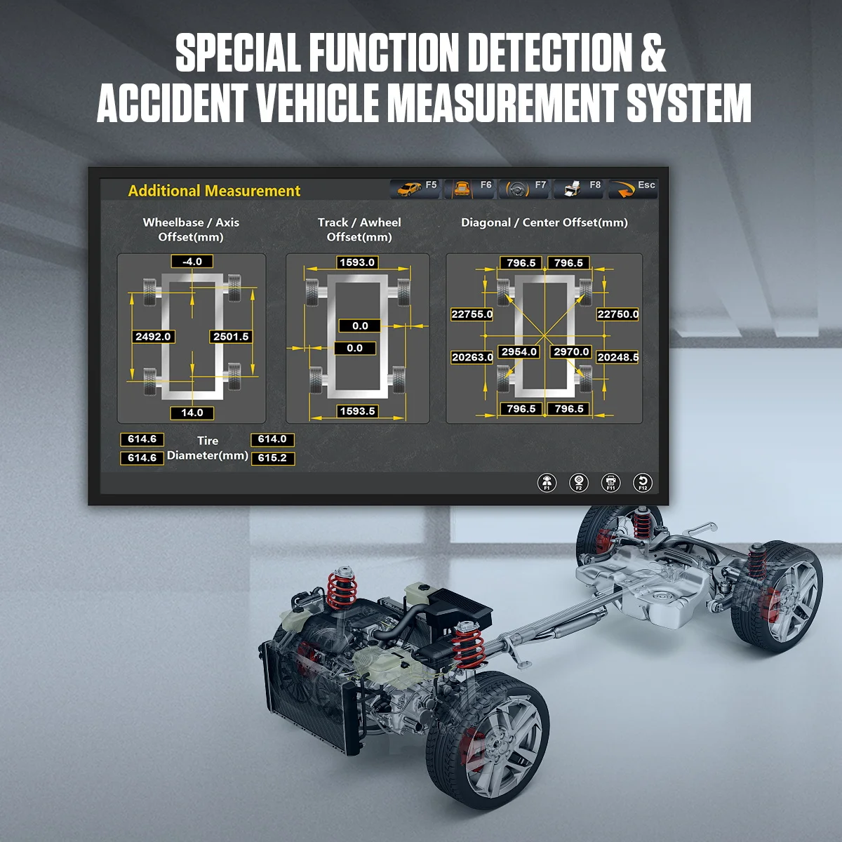 Autool Xc503 3d Four-wheel Aligner Wheel Locator Universal Wheel ...