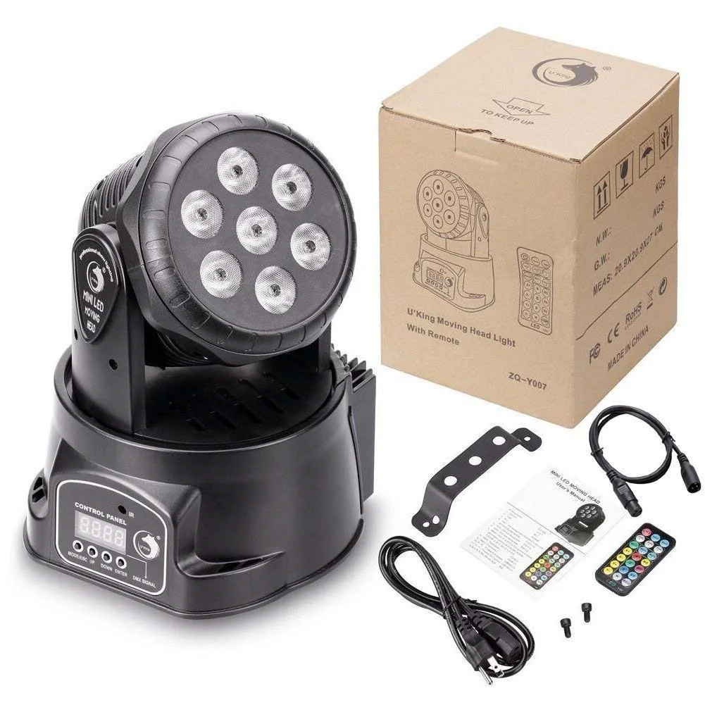 U`king Mini 7x10w Led Rgbw Light Dmx Dj Disco Party Club Lighting Luzes ...