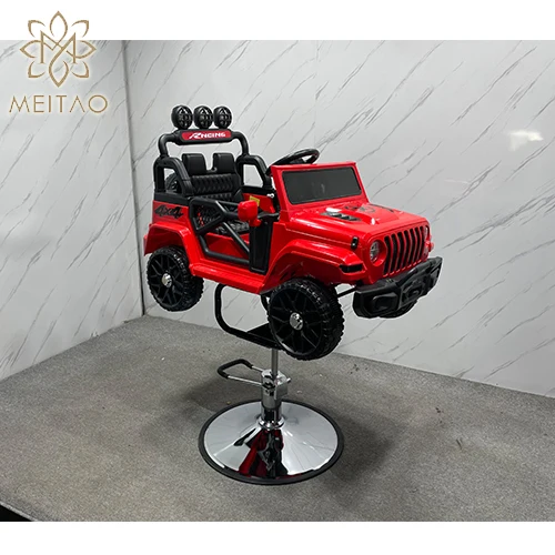 Exciting Red Jeep Adventure Kids' Barber Chair With Realistic Features ...