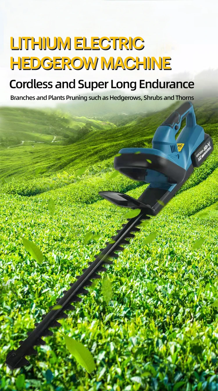 Brush Cutter Hedge Trimmer Tree Leaf 21v Battery Power Garden Tools ...