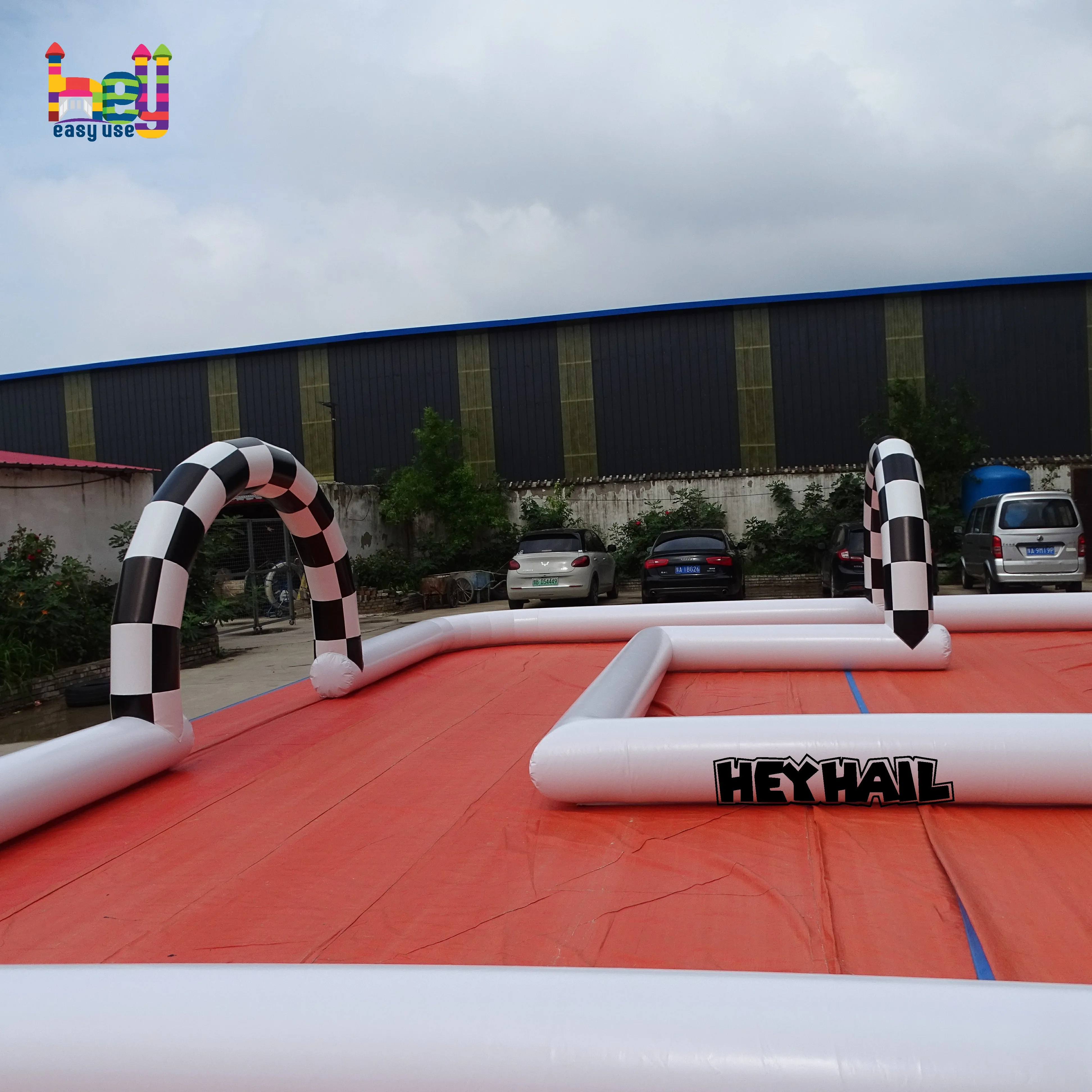 Factory Price Safe 40x40ft White PVC Inflatable Track for Outdoor Use| Alibaba.com