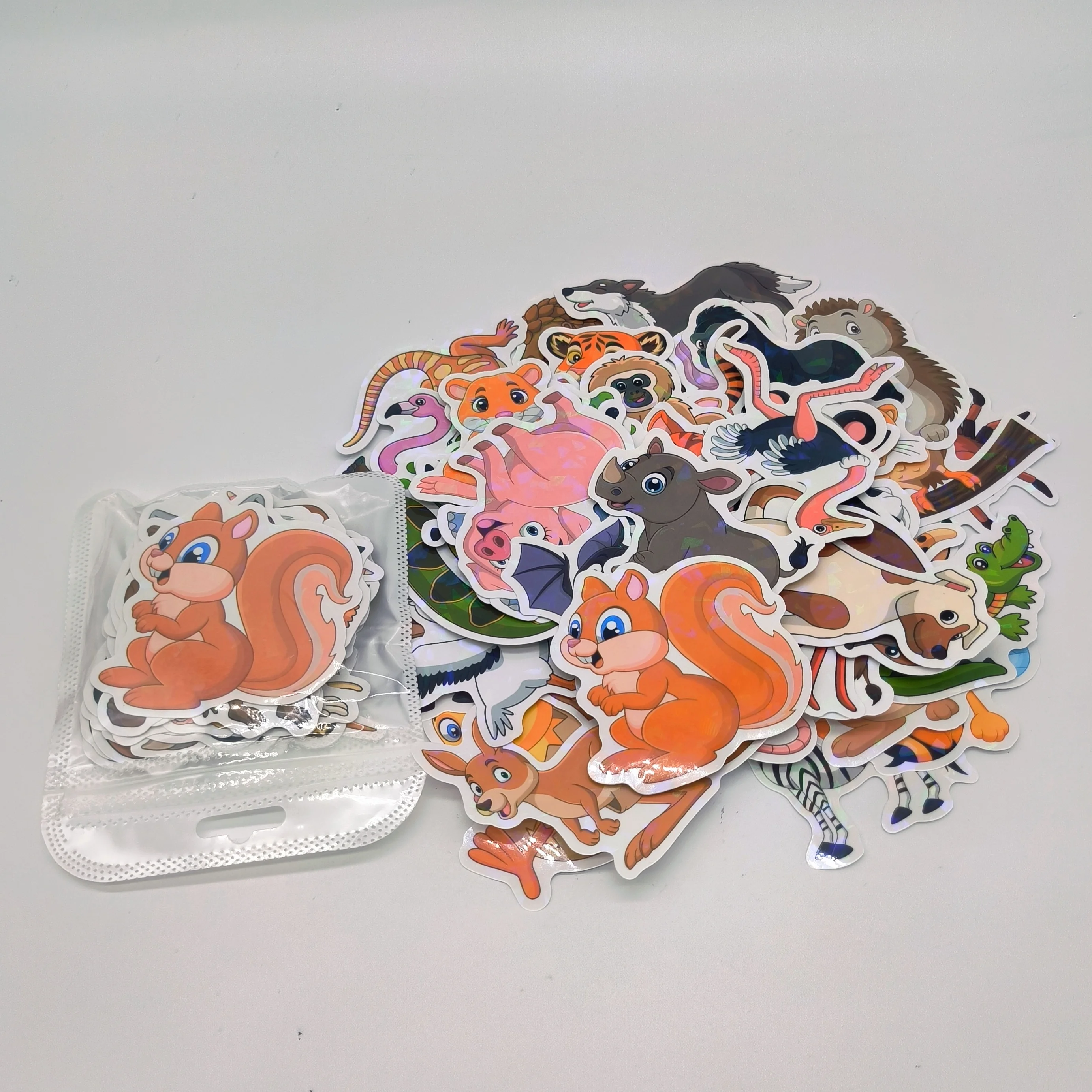 Custom Die Cut Vinyl Animal Stickers Sheets Printing Packaging Label ...