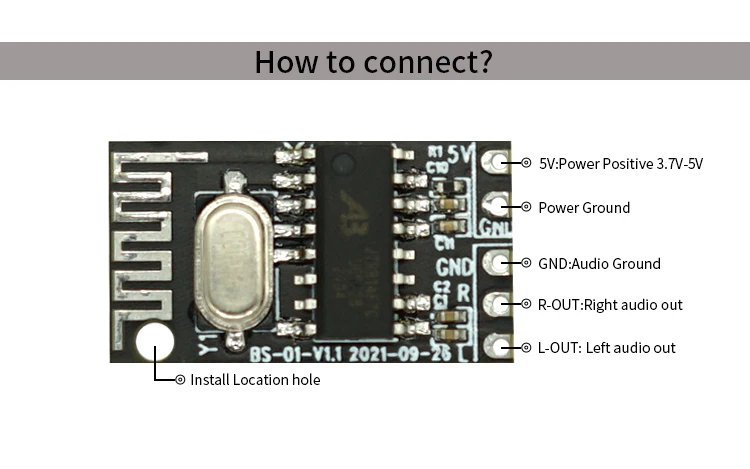 Small MP3 Bluetooth Module - Audio Board Player 3.7V-5V