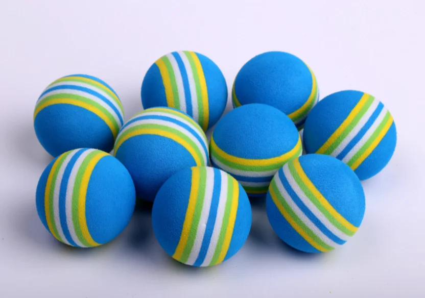Rainbow Sponge Foam EVA Balls for Puppy Kitty Indoor Activity Play ...