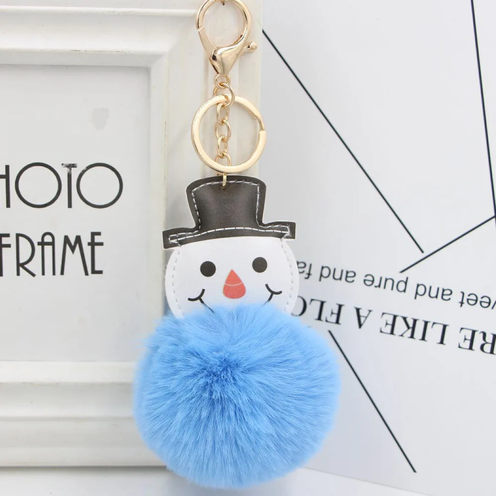 2024 2024 Faux Fur Pom Pom Fur Ball Keychain Bag Purse Holder Keyring ...