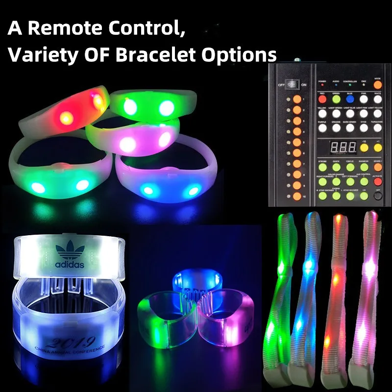 Longstar RFID RGB Activated Music Glow DMX Remote Controlled Concert ...