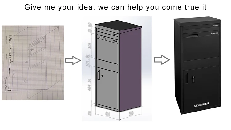 JDY New Japanese Style Wooden Parcel Box for Outdoor Installation with ...