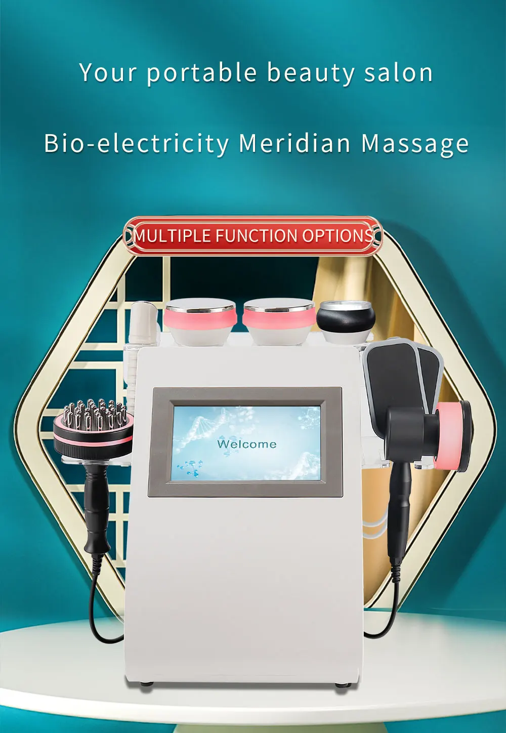 Portable Beauty Salon Bio-electricity Meridian Massage Home Apparatus ...