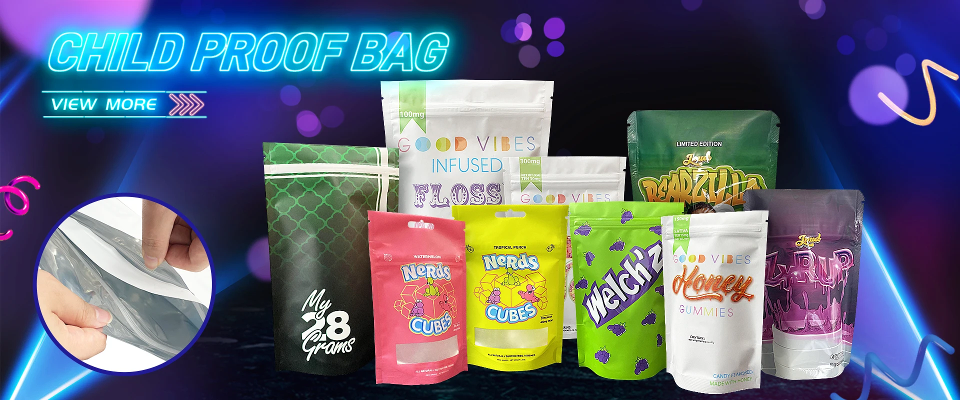 Free Samples Custom Printed Mylar Bags Large Smell Proof Resealable ...