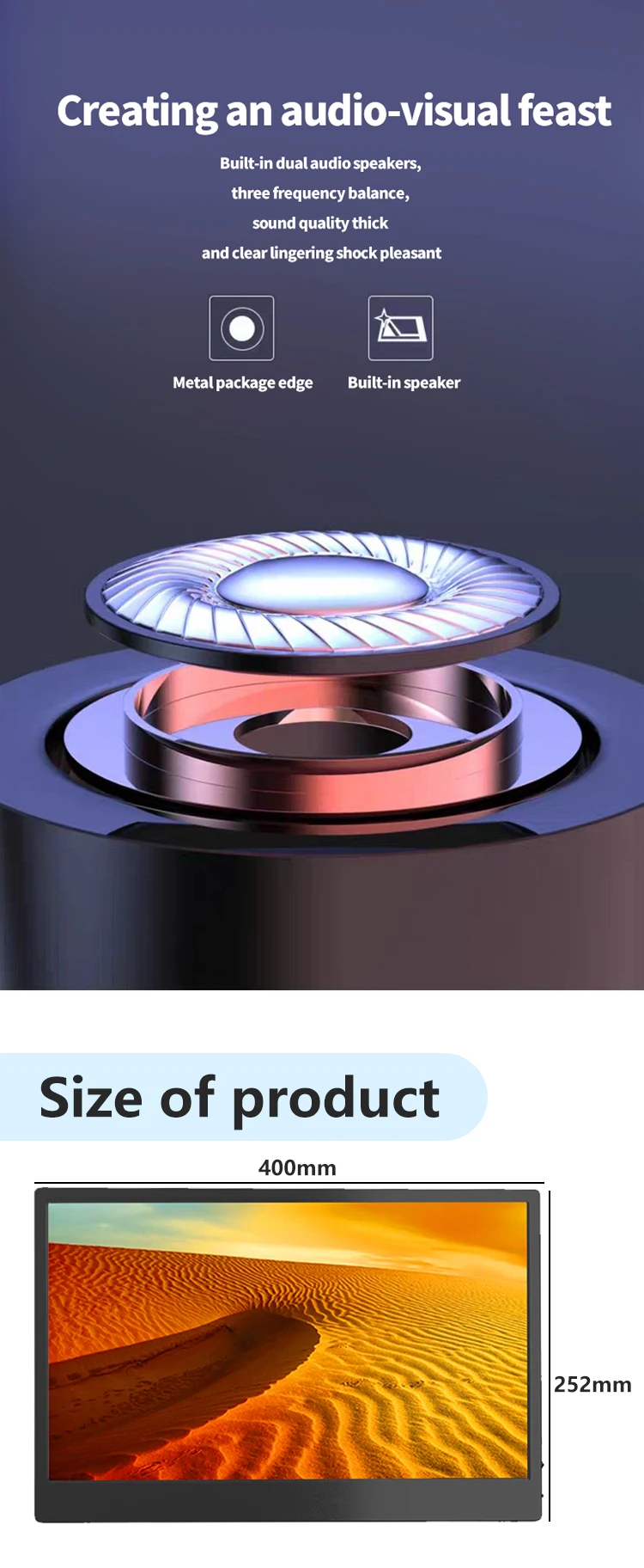 15.6 17.3 Inch High-Definition 4K Capacitive Touchscreen Laptop Monitor ...