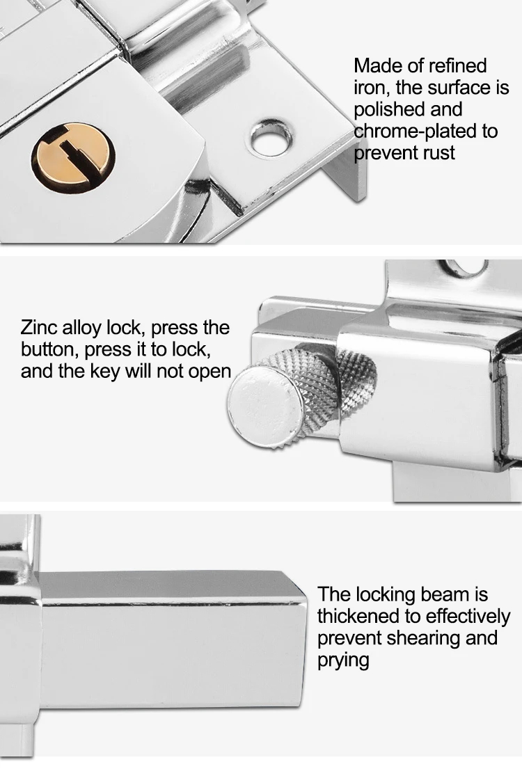 Hot Sale Mexico Market Stainless Steel Bolt Lock Latch Rim Sliding Door ...