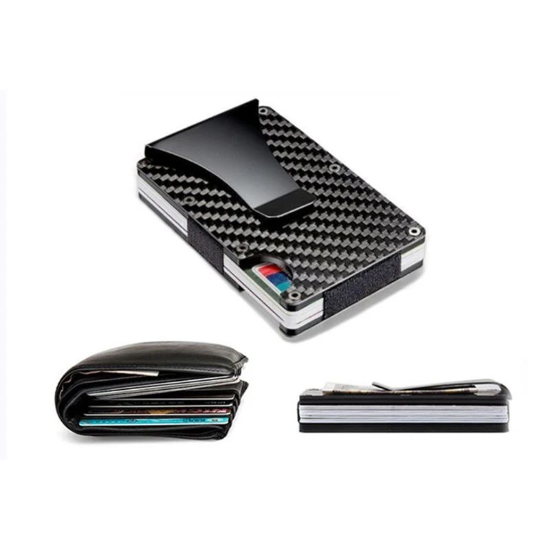 Custom Ultra Thin Cnc Minimalist Money Clips Wallet Aluminum Rfid ...