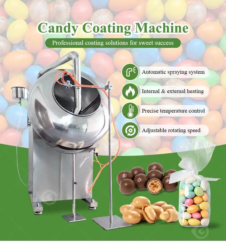 Sugar Coater Rotary Pan 1500mm Drum Chocolate Caramel Caramelized ...