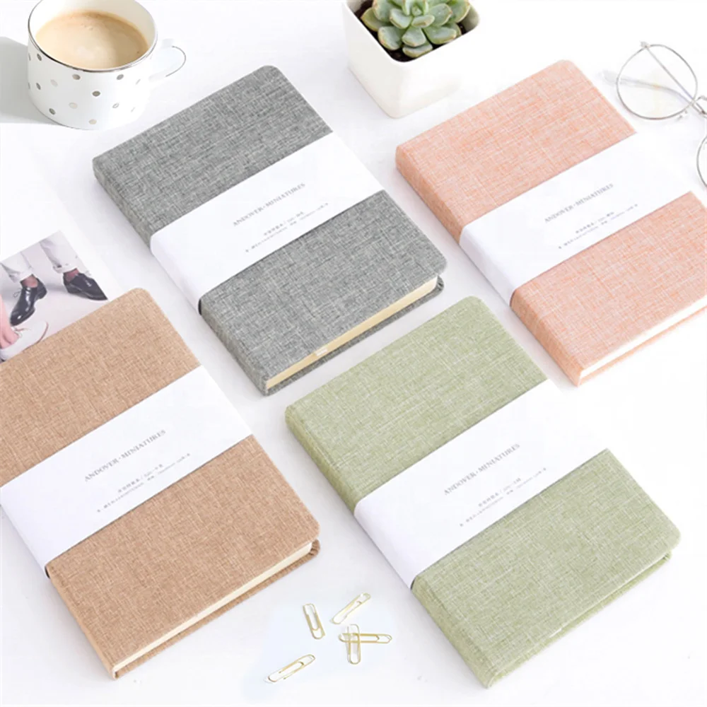 A5 Luxury Fabric Linen Notebook Planner Hardcover Journal