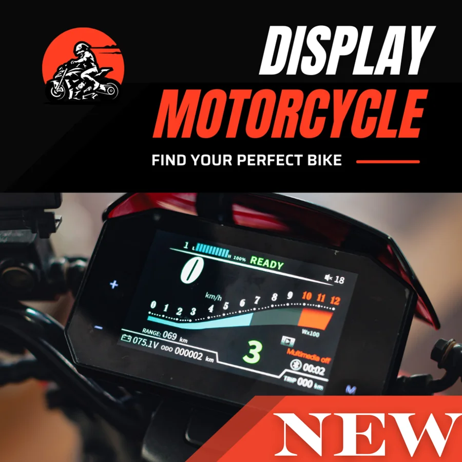 Universal TFT LCD Display Instrument Speedometer Odometer Tachometer ...