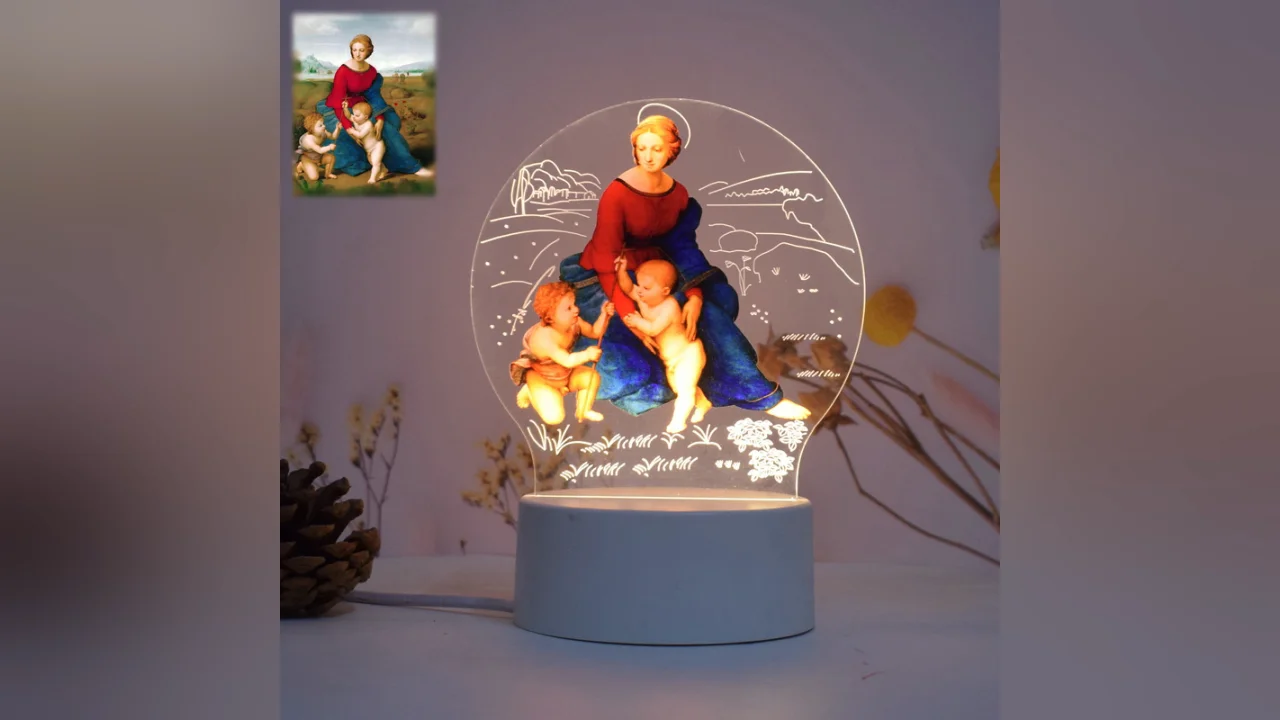 Religious Christian Souvenir Jesus 3d Lamp Novel Gift For Christians ...