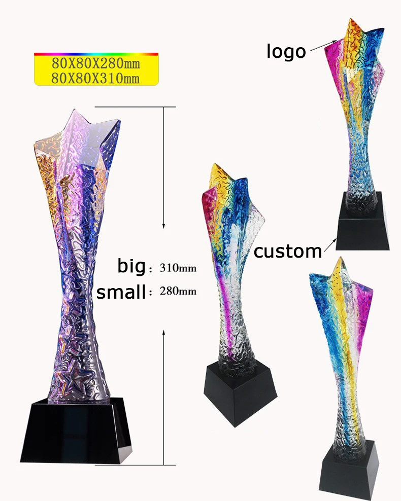 Custom Star Shaped Crystal Medals - Perfect for Awards