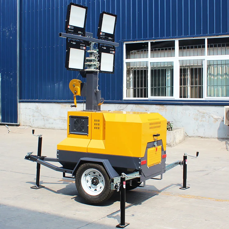 Hot Mobile LED Light Tower for Trailers 5m 7M 9M Diesel Generator ...