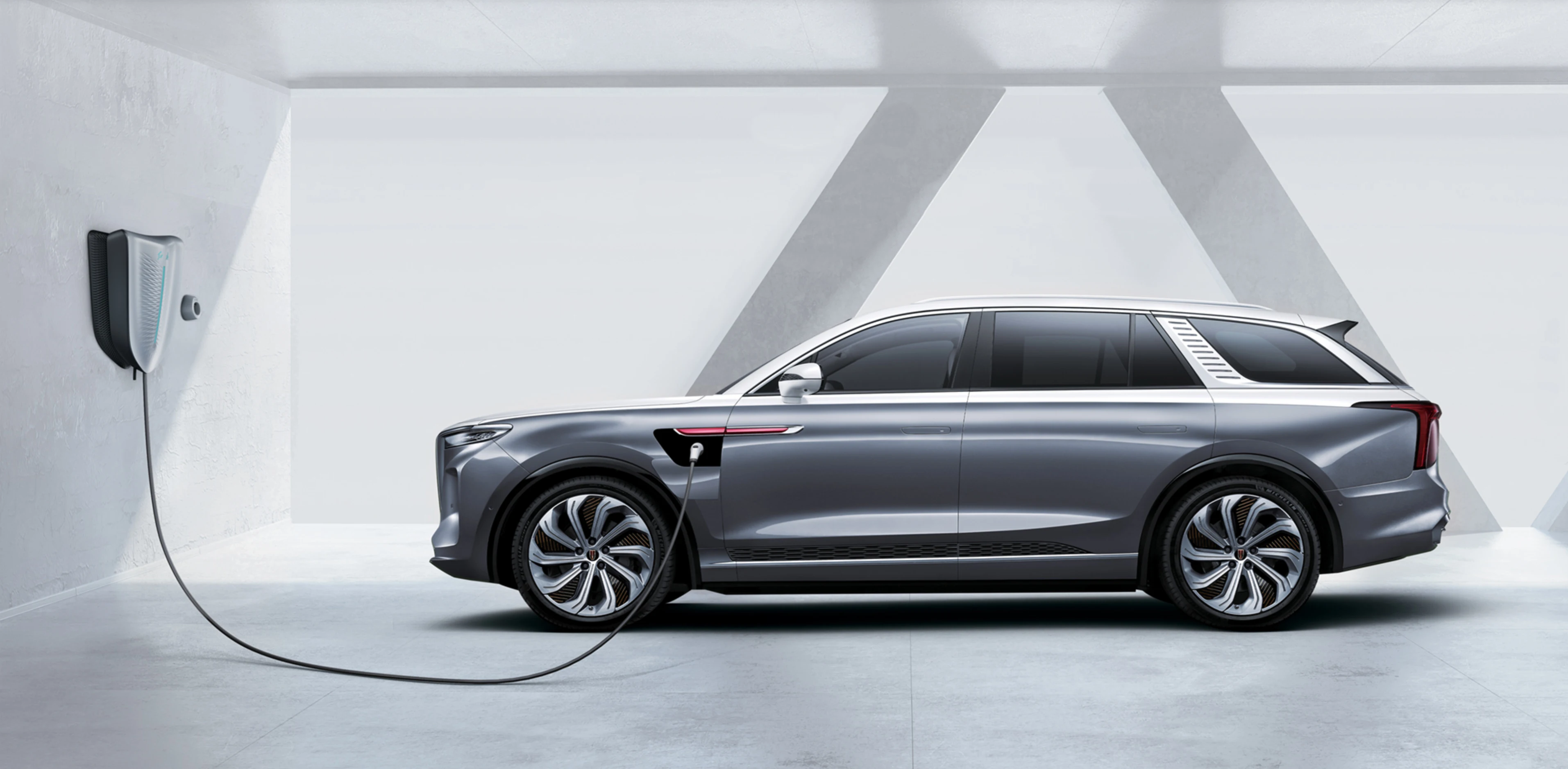 New Energy Electric Vehicles Hongqi E-hs9 Car Rim 2023 510km Flag Chang Electric Car Ev Voiture ...