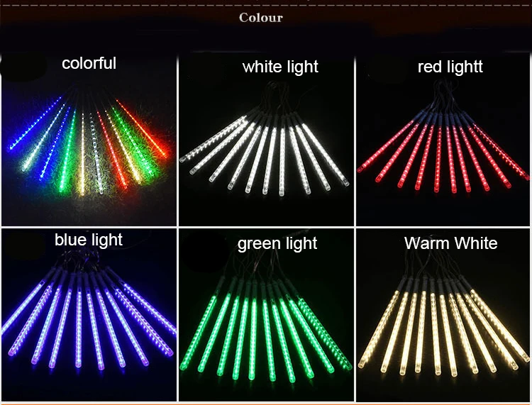 30cm 60cm 80cm 100cm 8 Tube Icicle Falling Rain String Cascading ...