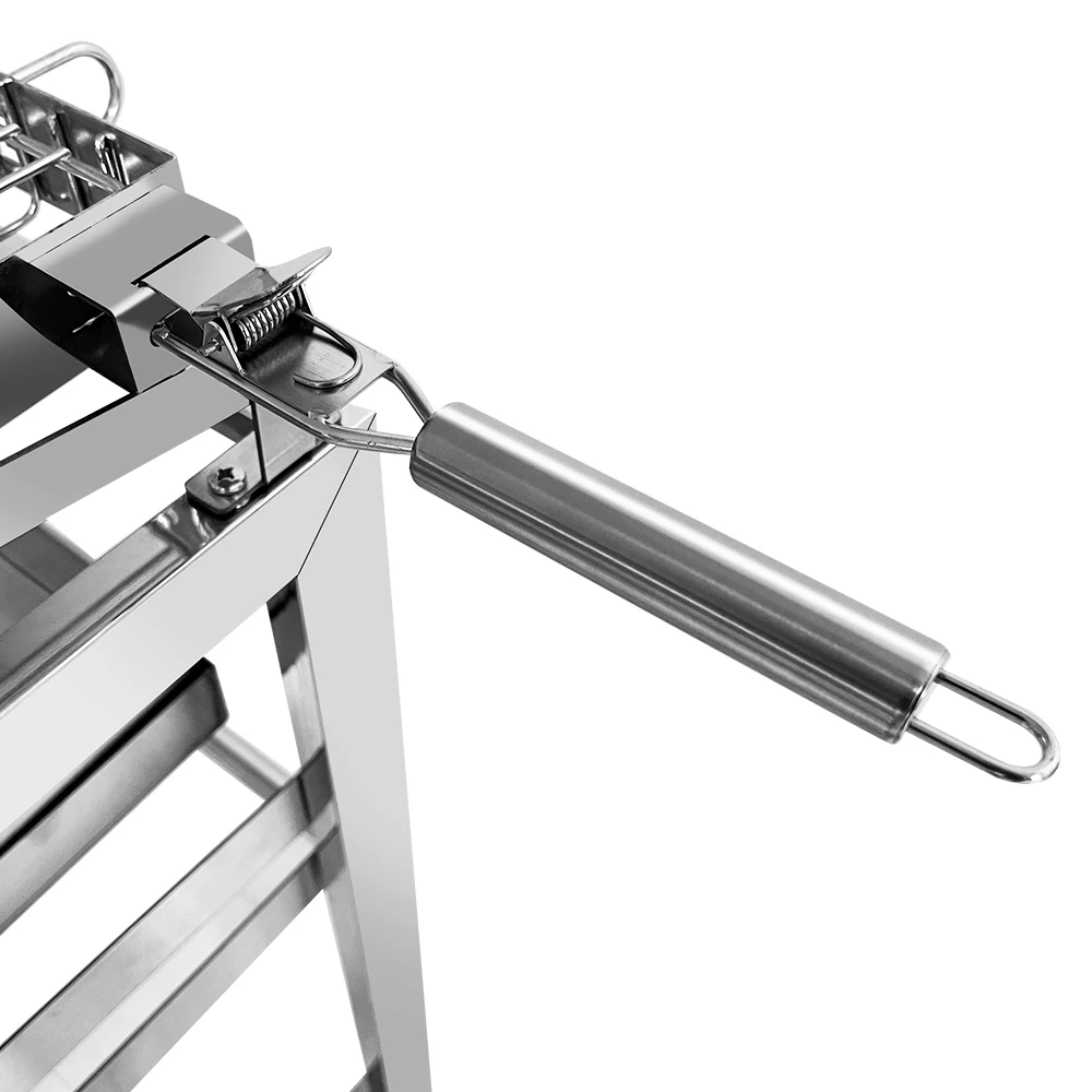 360-Degree Stainless Steel Rotating BBQ Grill Hand-Operated Easy-to ...