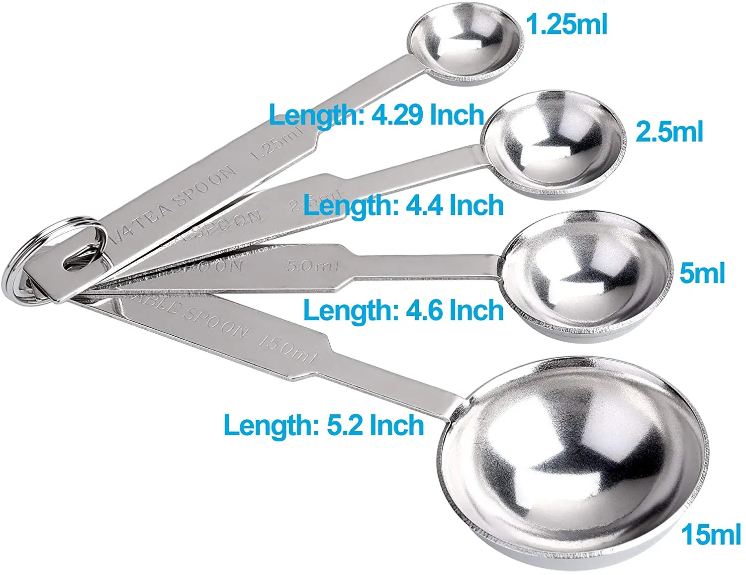 Heavy Duty Stainless Steel Metal Measuring Spoons Stainless Steel ...