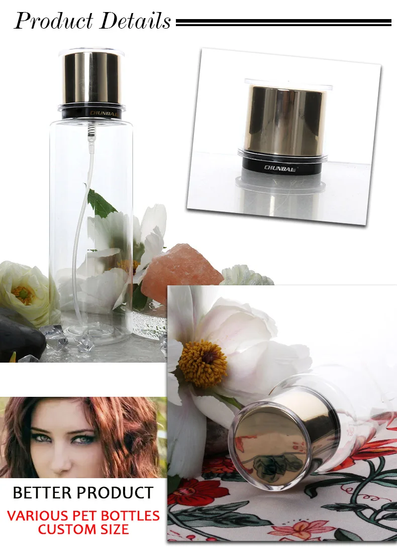 Luxury Transparent Empty Hair Oil Bottle - 60ml to 500ml