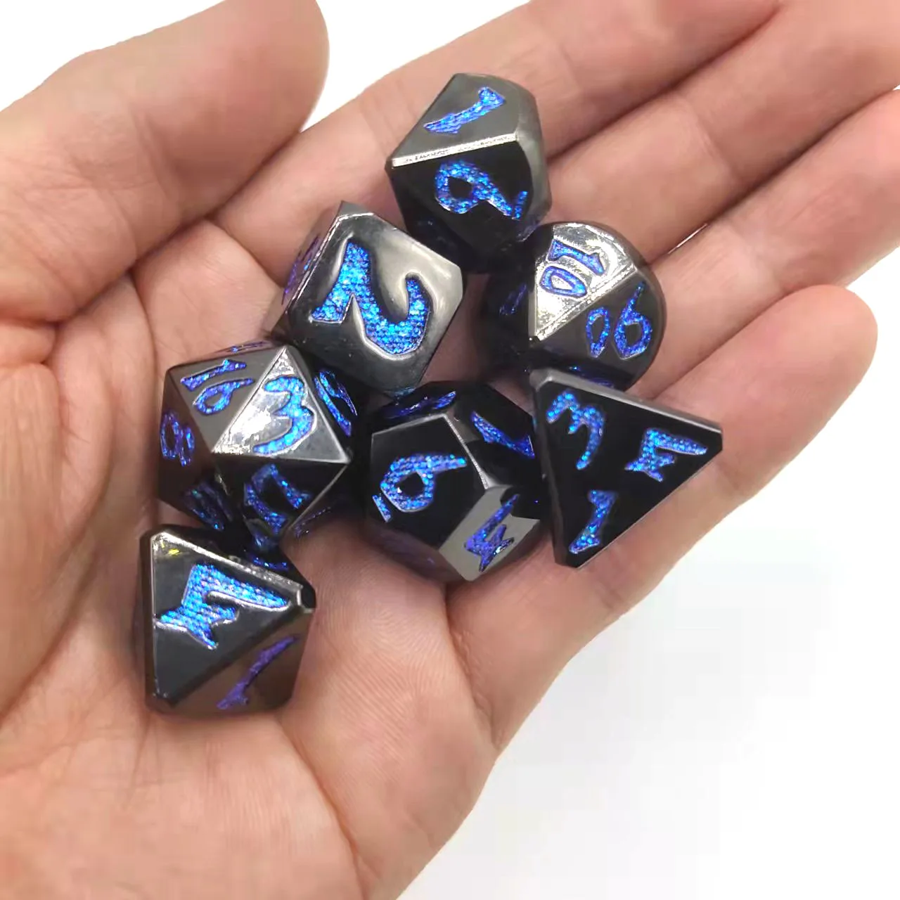 7PCS Professional Metal Dnd Dice Set for RPG Games