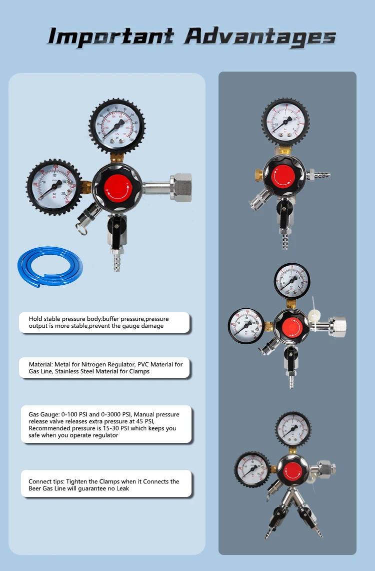 N2 Nitrogen Cylinder Tank Reg Ator Gas Pressure Beer Keg Reg Ator ...