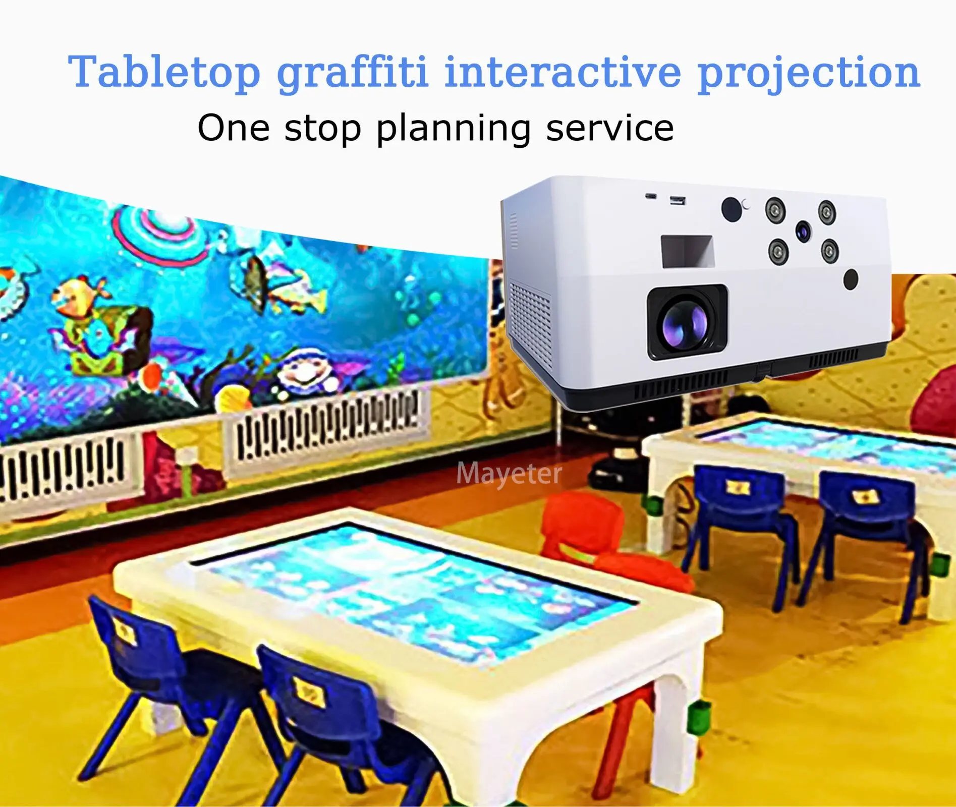 Magic Painting Table Kids AR Interactive Projector Games