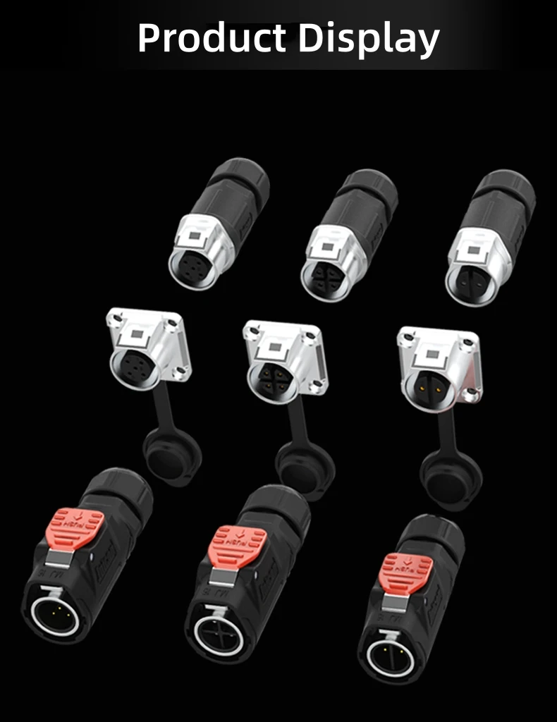 Circular Ip67 Waterproof Electrical Male Female Gold Plated Terminal ...