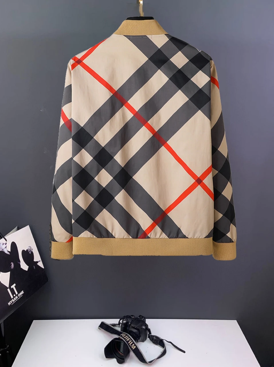 Luxury Brand Casual Slim Men's Bur Berry Jacket Business Waterproof ...