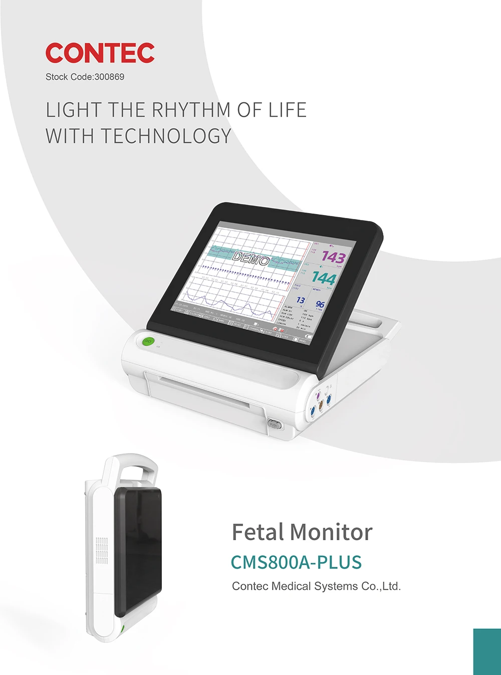 Contec Cms800a-plus Fetal Maternal Monitor Cardiotocography Ctg Machine ...