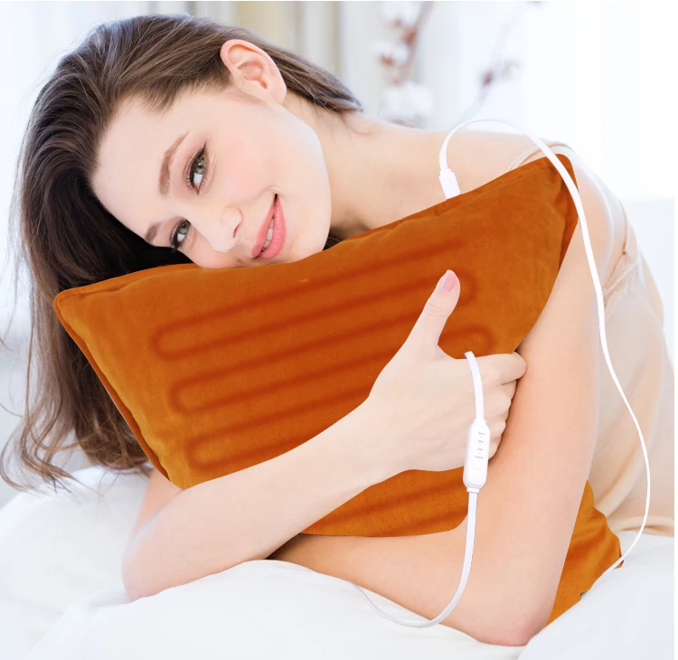 5V 2A Electric Heated Pillow Soft Square Heating Throw Pillow Portable ...