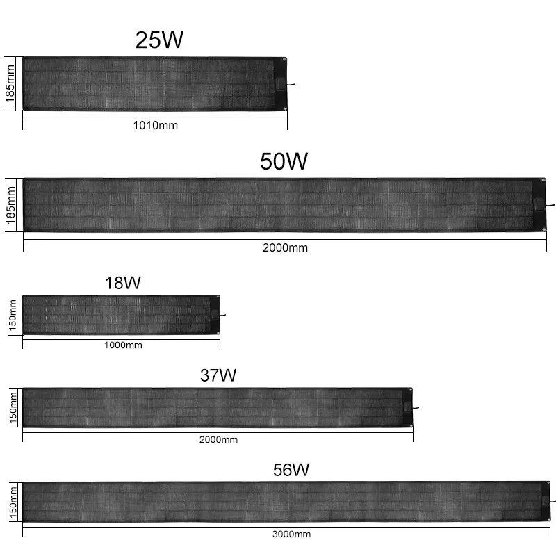 Small Rollable Amorphous Full Flexible Solar Panel Silicon Customized ...