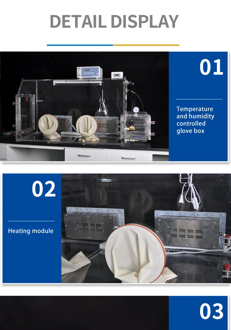Laboratory Acrylic Argon Gas Inert Atmosphere Isolation Operation ...