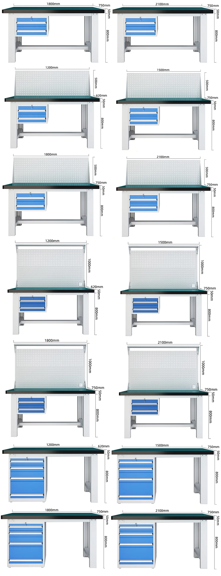 Heavy Duty Industrial Repair Work Table with Drawers