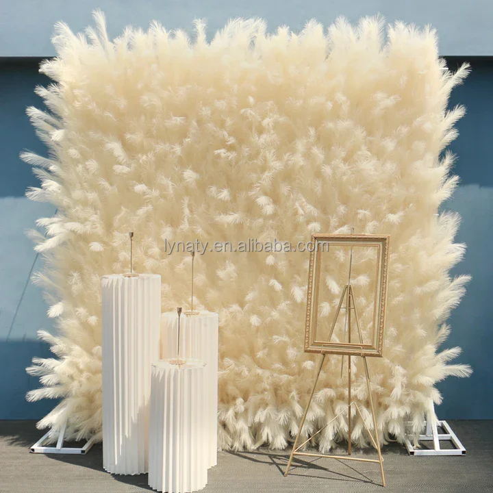 Artificial Pampas Grass Reed Plants Wall Wedding Backdrop Decor Event ...