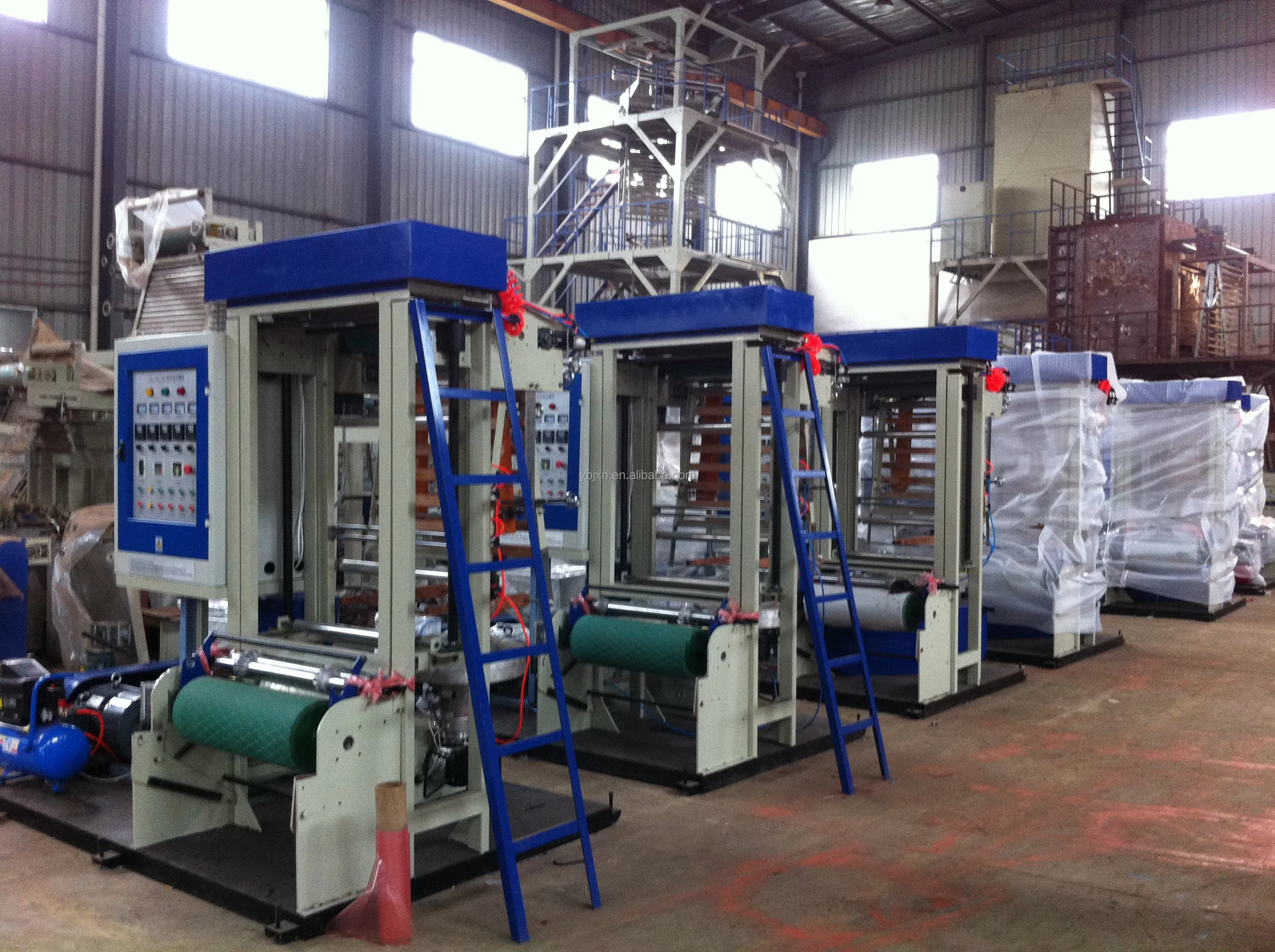 Sj-50-700 Mini Type High Speed Hdpe Ldpe Lldpe Plastic Film Blowing Machine Polythene Film Blown ...