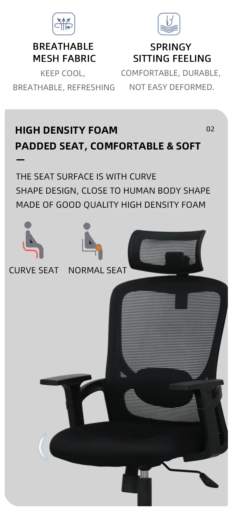 Factory Wholesaler Visitor Guest Mesh Fabric Swivel Office Chair ...