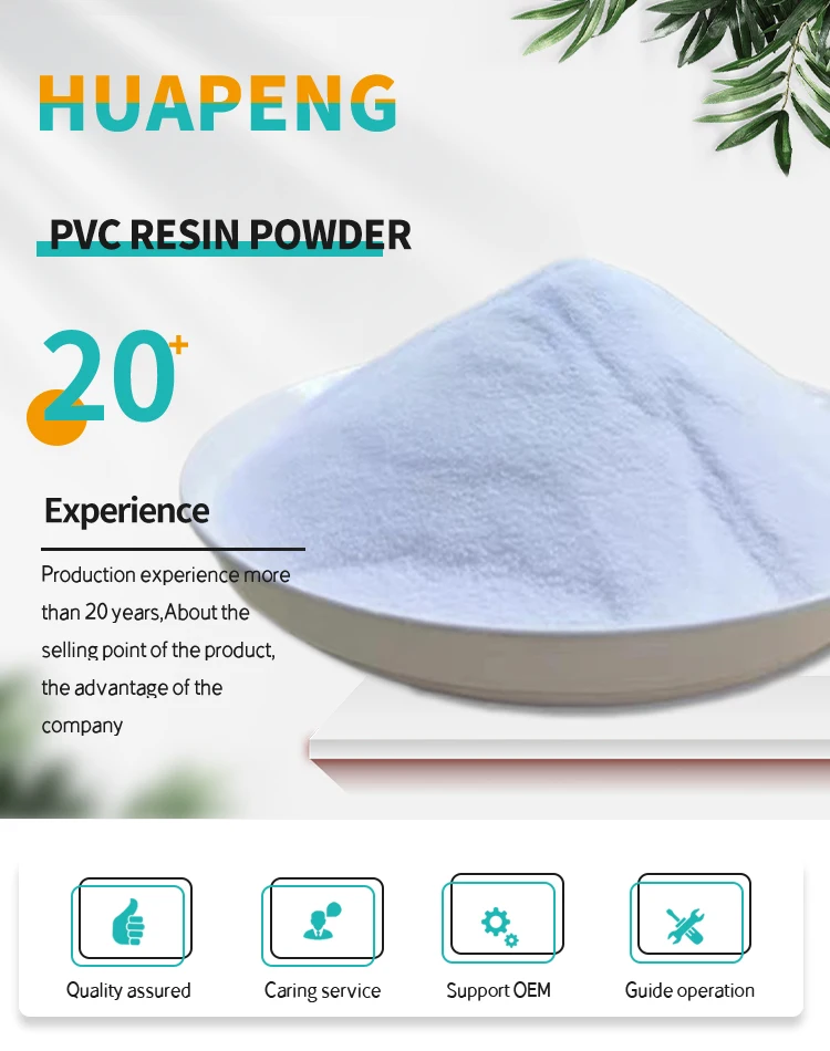 Huapeng Colored 25kg Plastic Pvc Resin Virgin Pvc Raw Material Powder ...