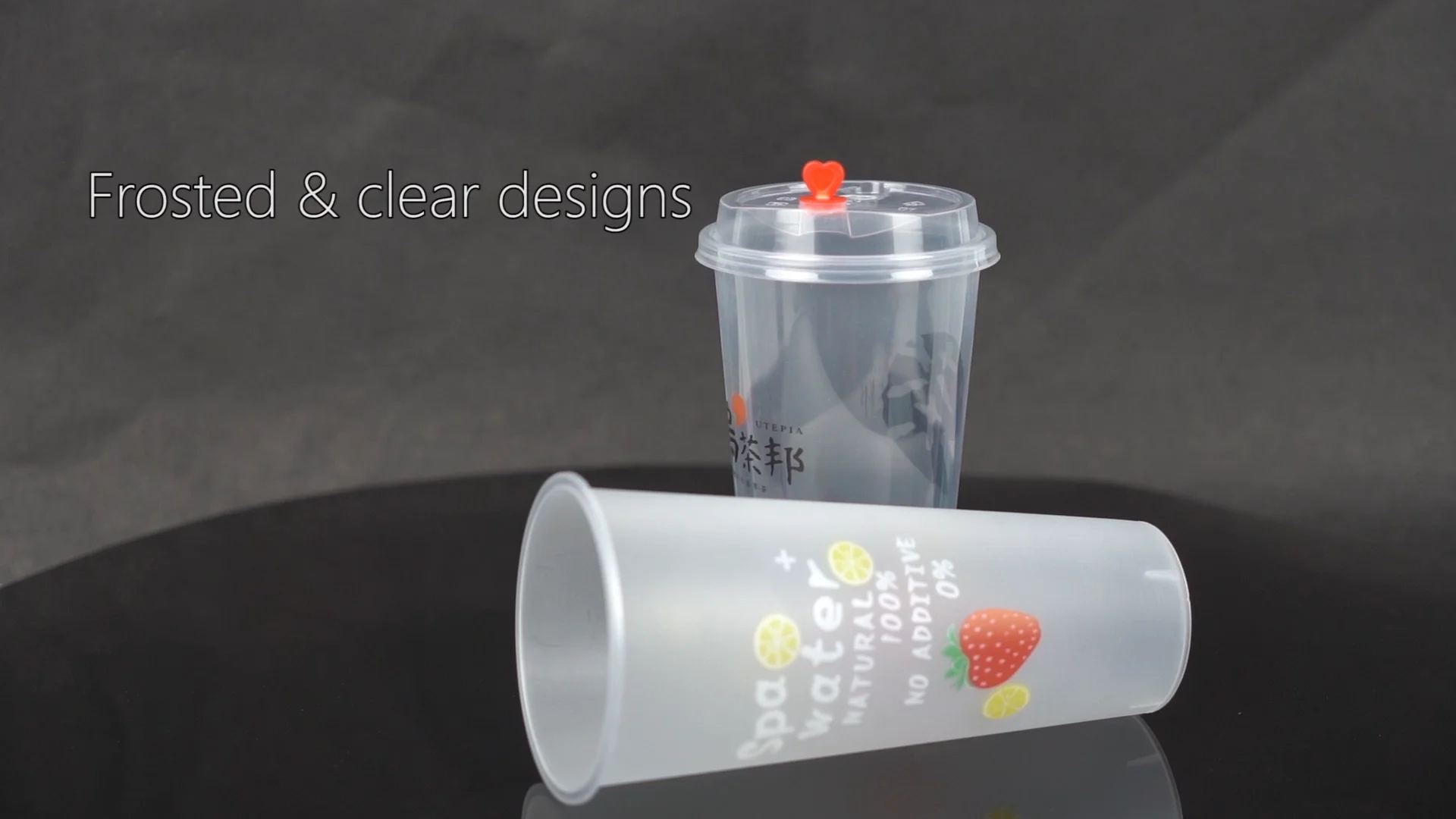 Custom Logo Bubble Tea Milktea Disposable Cups,Plastic Inject Cup 16oz ...