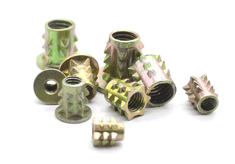 M4 M5 M6 M8 B-Type Barbed Threaded Wood Insert Nuts