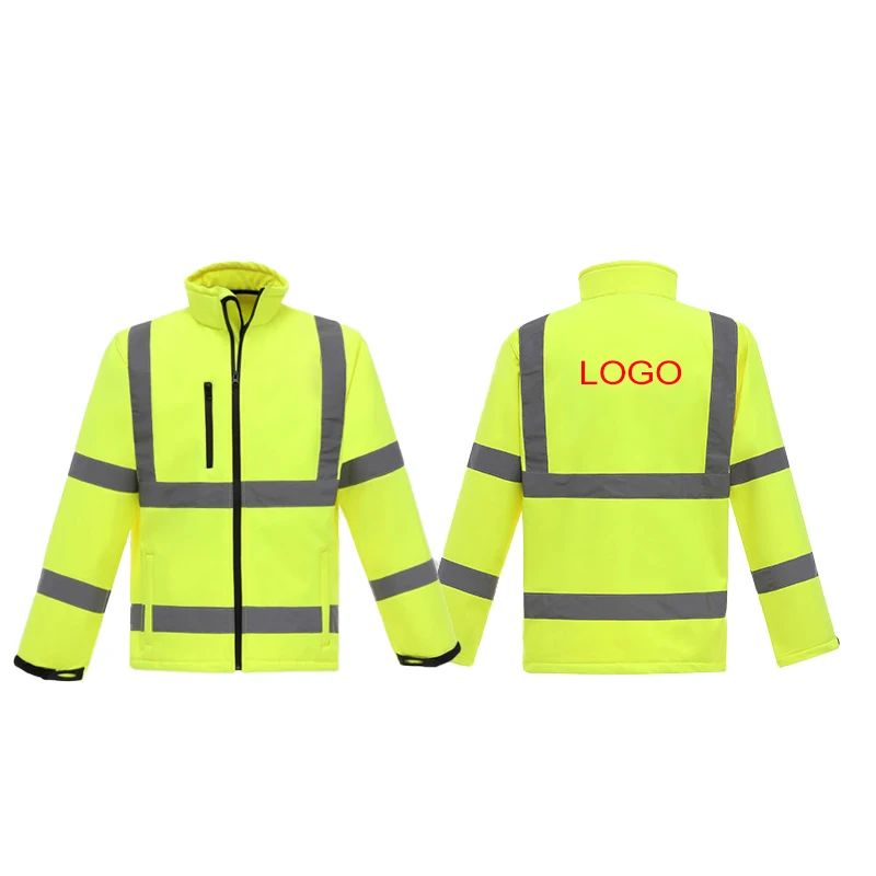Men's Security Safety Jacket With High Visibility Reflective Stripes ...