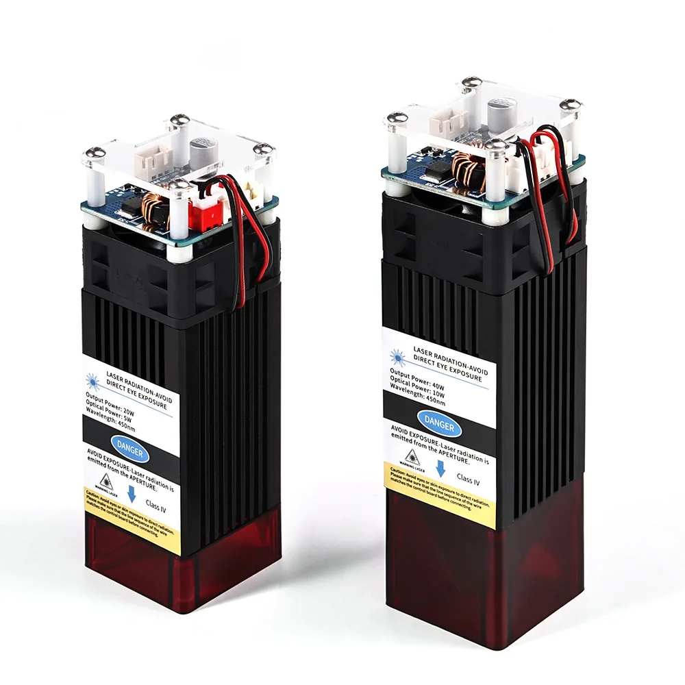 450nm 20W 40W Professional Version Focal Fixed Laser Module Compressed ...