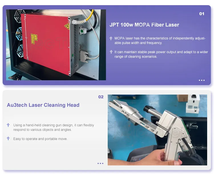 Pulse Fiber Laser Cleaning Machine 200w 300w Jpt Laser Generator For ...
