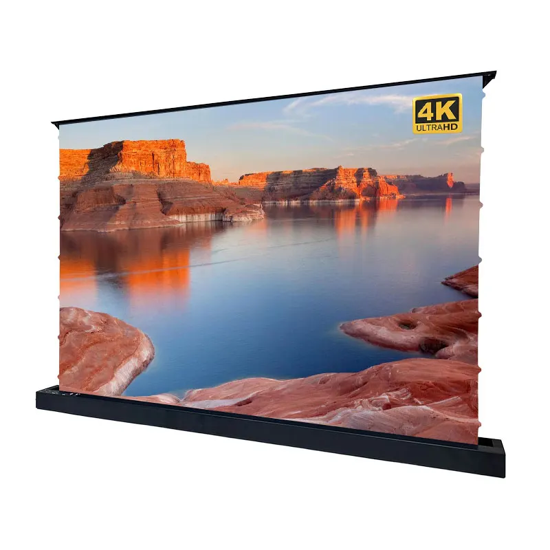 4k Laser Projector on 120'' Floor Rising Alr Electronic Projection ...