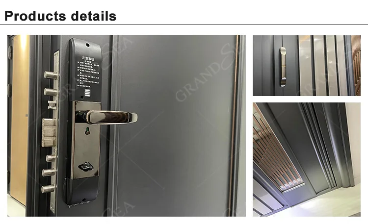 Foshan Factory Exterior Main Entrance Steel Security Door