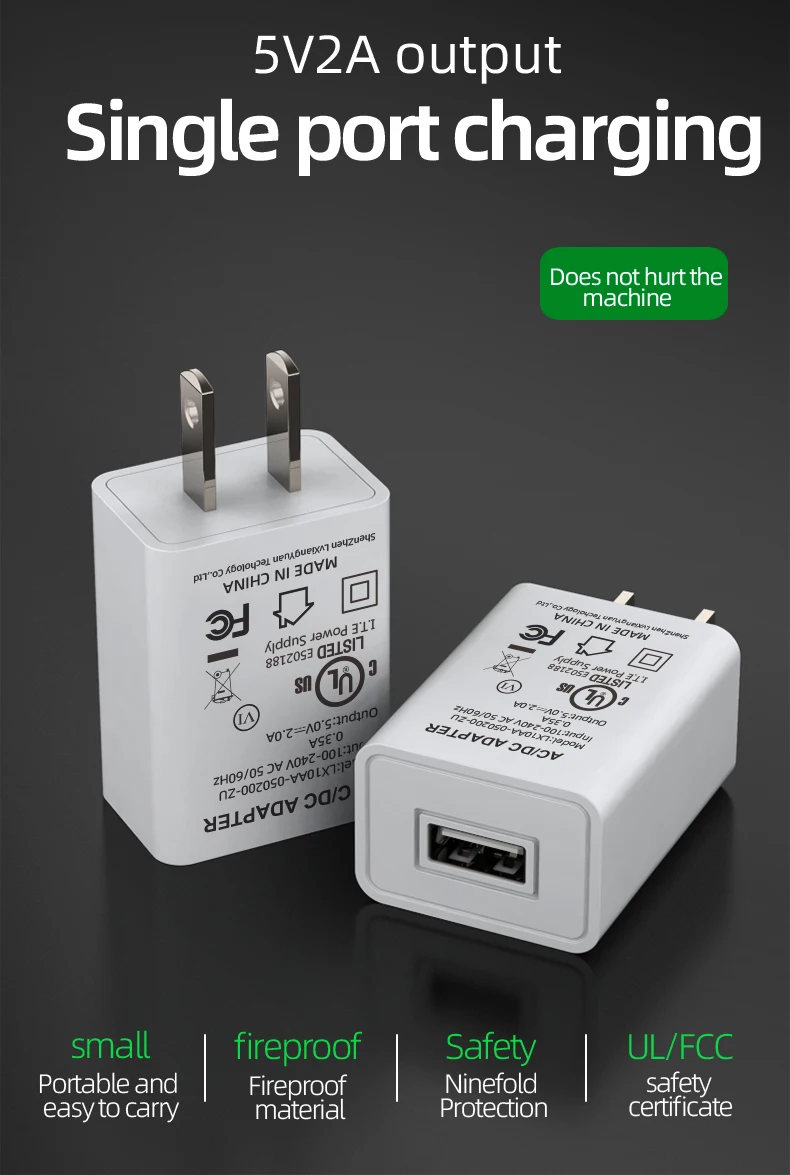 PSE UL CUL BSMI Listed 5V 2A Power Supply Adapter for Humidifier